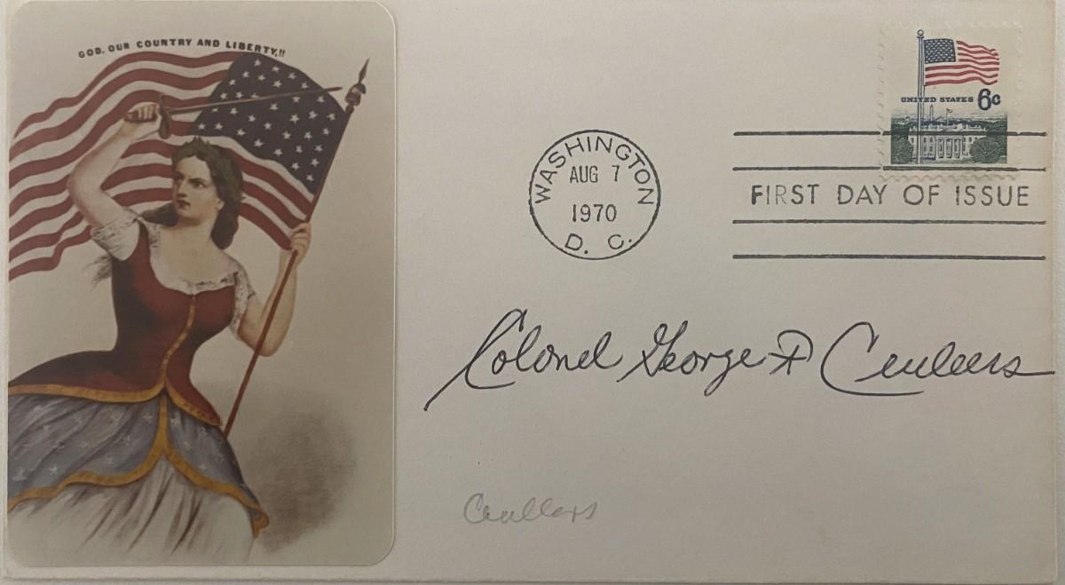 WW2 Colonel George Ceuleers signed envelope | EstateSales.org