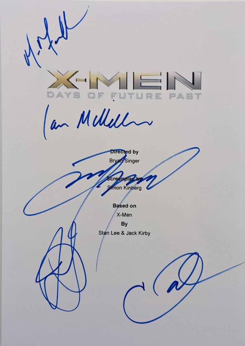 Cast Signed X Men Days Of Future Past Glossy Screenplay Cover ...