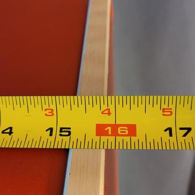 Lot 10: Red Cubby Shelf #1 | EstateSales.org