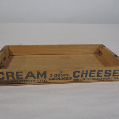 Small Vintage Fairmont Creamery Cream Cheese Wooden Product Crate ...