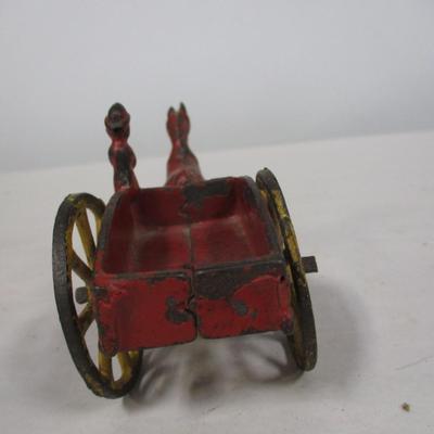 Vintage Cast Iron Horse Drawn Cart with Driver | EstateSales.org