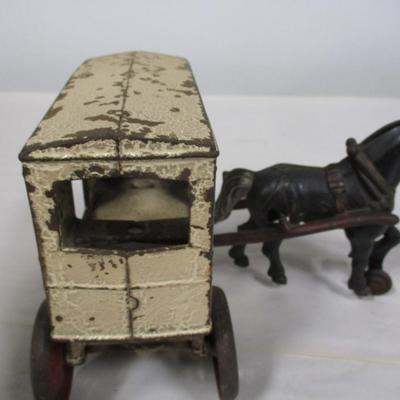 Vintage Kenton Cast Iron Horse Drawn Bakery Wagon | EstateSales.org