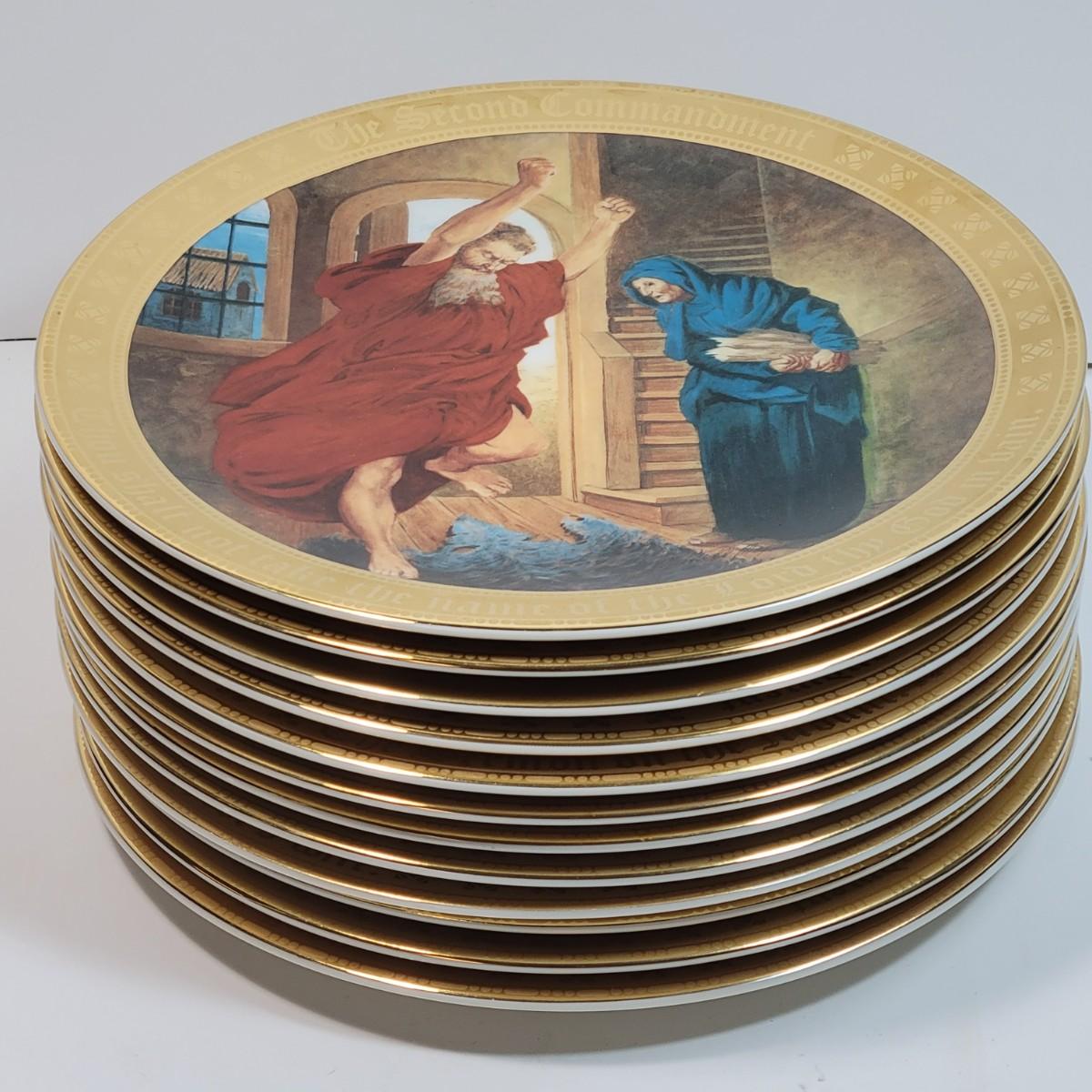 LOT30: Danbury Mint Ten Commandments Plate Collection LIMITED EDITION ...