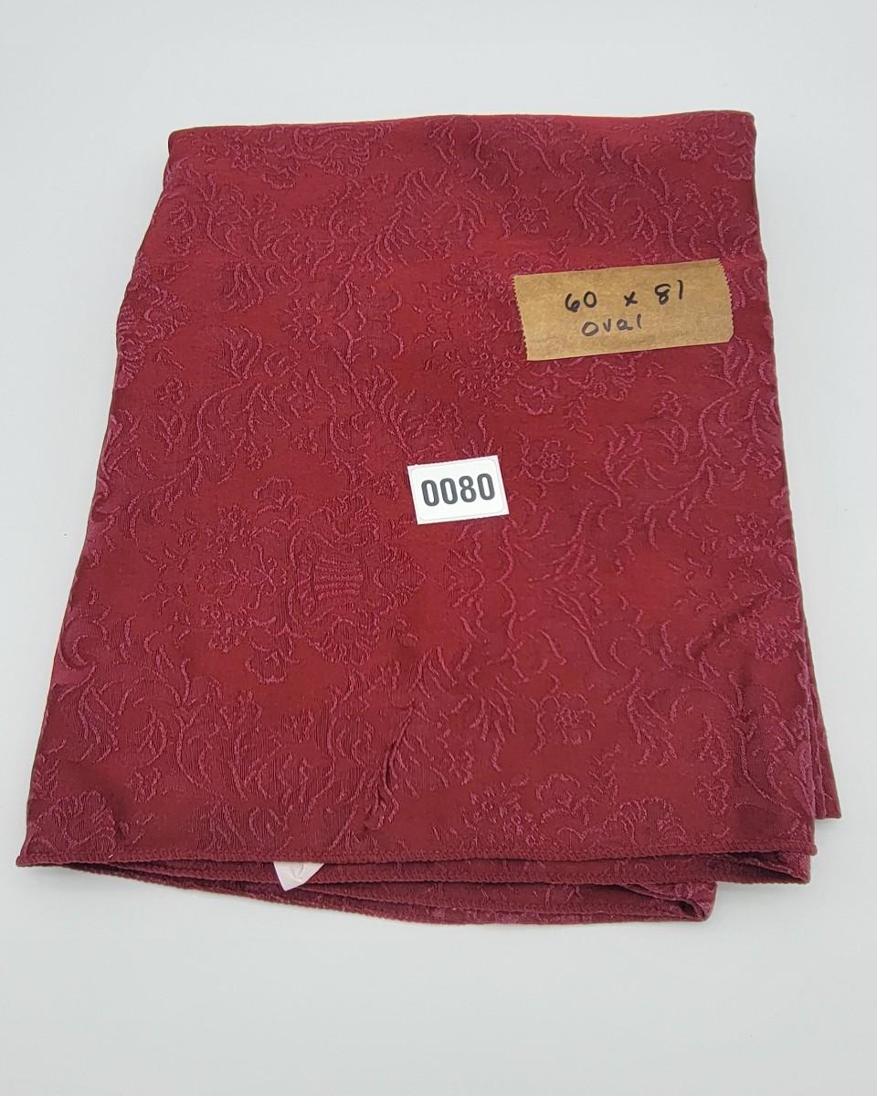 Dark Red Tablecloth | EstateSales.org