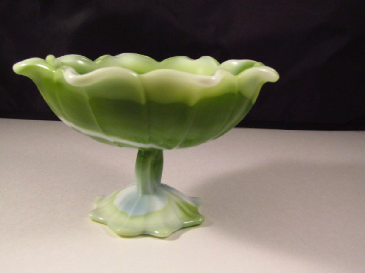 Westmoreland Slag Glass Pedestal Dish