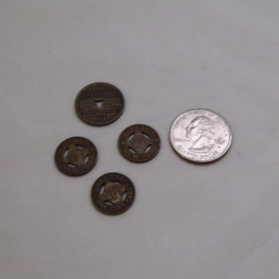 Antique Subway and Railway Tokens includes 1922 Pittsburgh Railway ...
