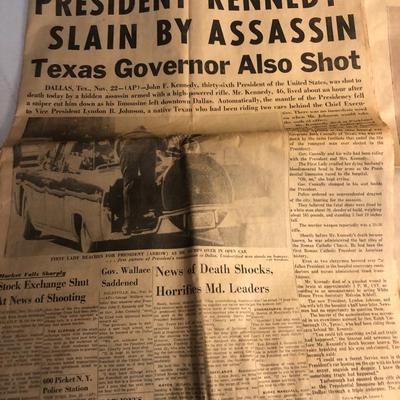 Vintage Newspapers - Elvis, JFK, Reagan Shot, John Lennon, Challenger ...