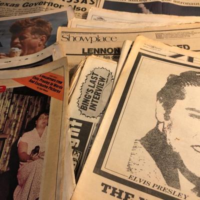 Vintage Newspapers - Elvis, JFK, Reagan Shot, John Lennon, Challenger ...