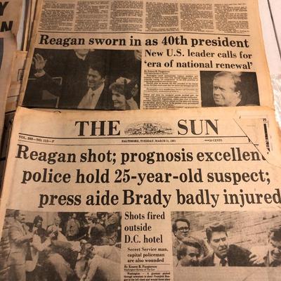 Vintage Newspapers - Elvis, JFK, Reagan Shot, John Lennon, Challenger ...