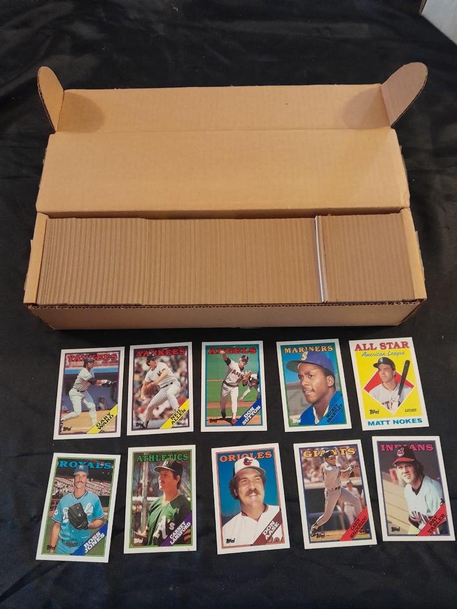 1988 Topps Baseball Trading Cards Boxed Set Sportscards 