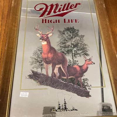 Miller High Life decorated mirror | EstateSales.org