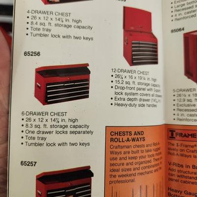 Vintage Sears Craftsman 6 Drawer Tool Box Chest w key | EstateSales.org