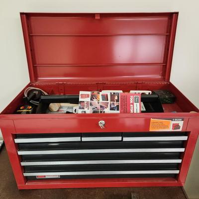 Vintage Sears Craftsman 6 Drawer Tool Box Chest w key | EstateSales.org