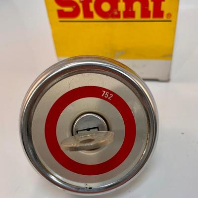 Stant Locking Gas Cap Vintage Chrome with Key | EstateSales.org
