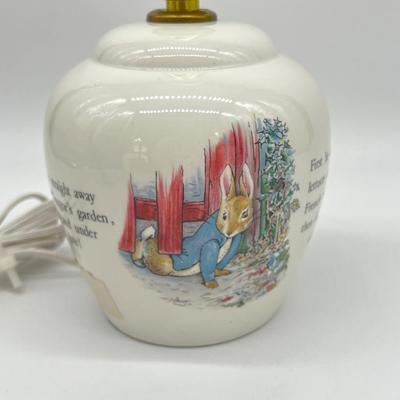 BEATRIX POTTER ~ Wedgwood ~ Pair (2) ~ Peter Rabbit Table Lamps ...