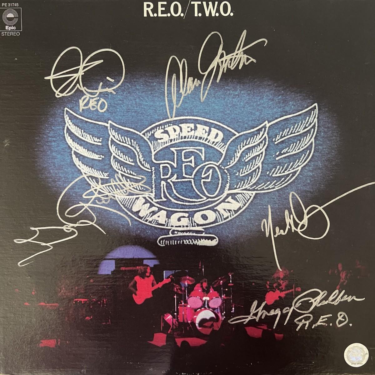 REO Speedwagon signed "T.W.O" album | EstateSales.org