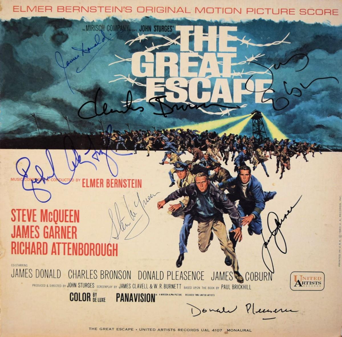 Steve McQueen The Great Escape signed Soundtrack | EstateSales.org