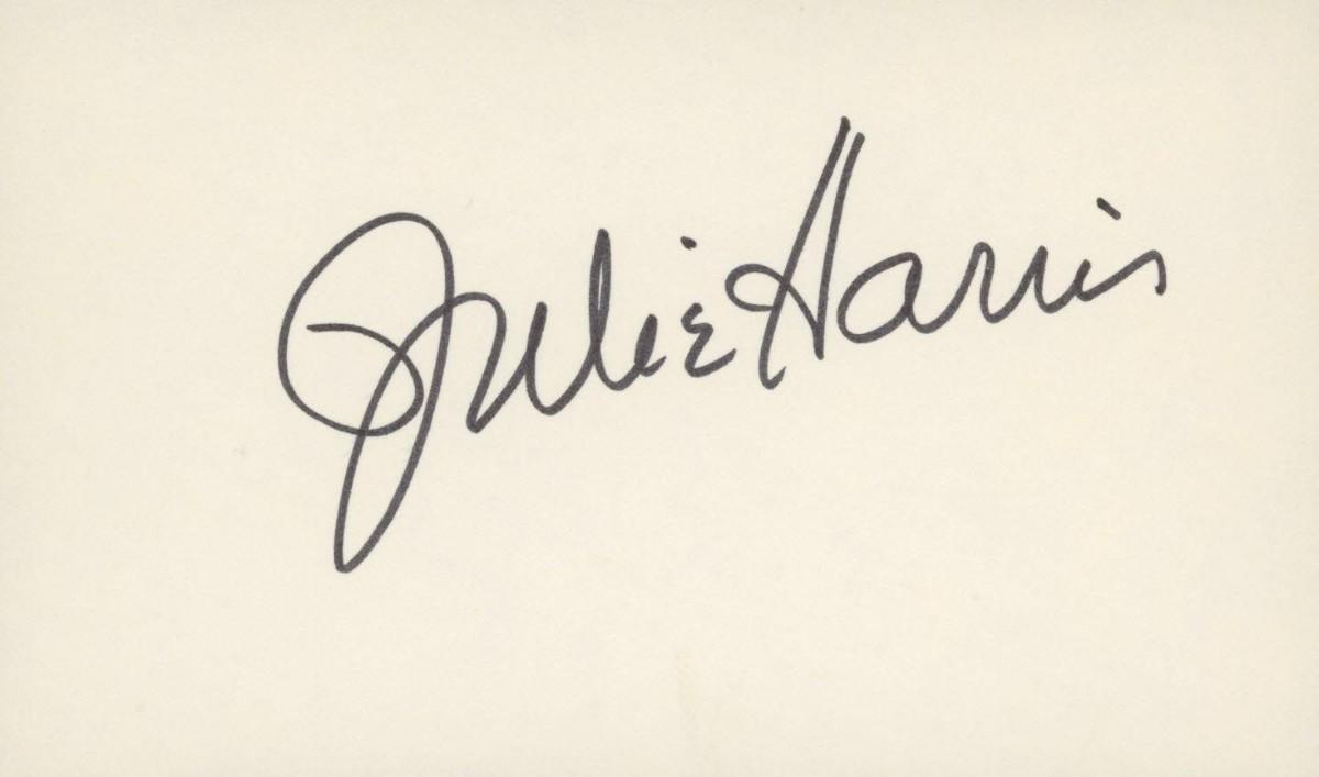 Julie Harris original signature | EstateSales.org