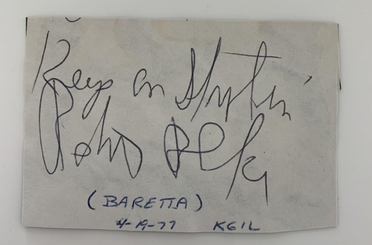 Robert Blake Baretta signature | EstateSales.org
