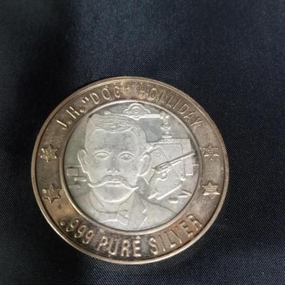 "DOC" HOLLIDAY .999 PURE SILVER COIN | EstateSales.org