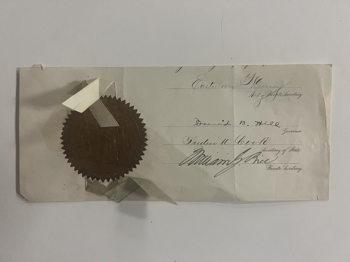 Governor of New York David B. Hill and Private Secretary William Gorham ...