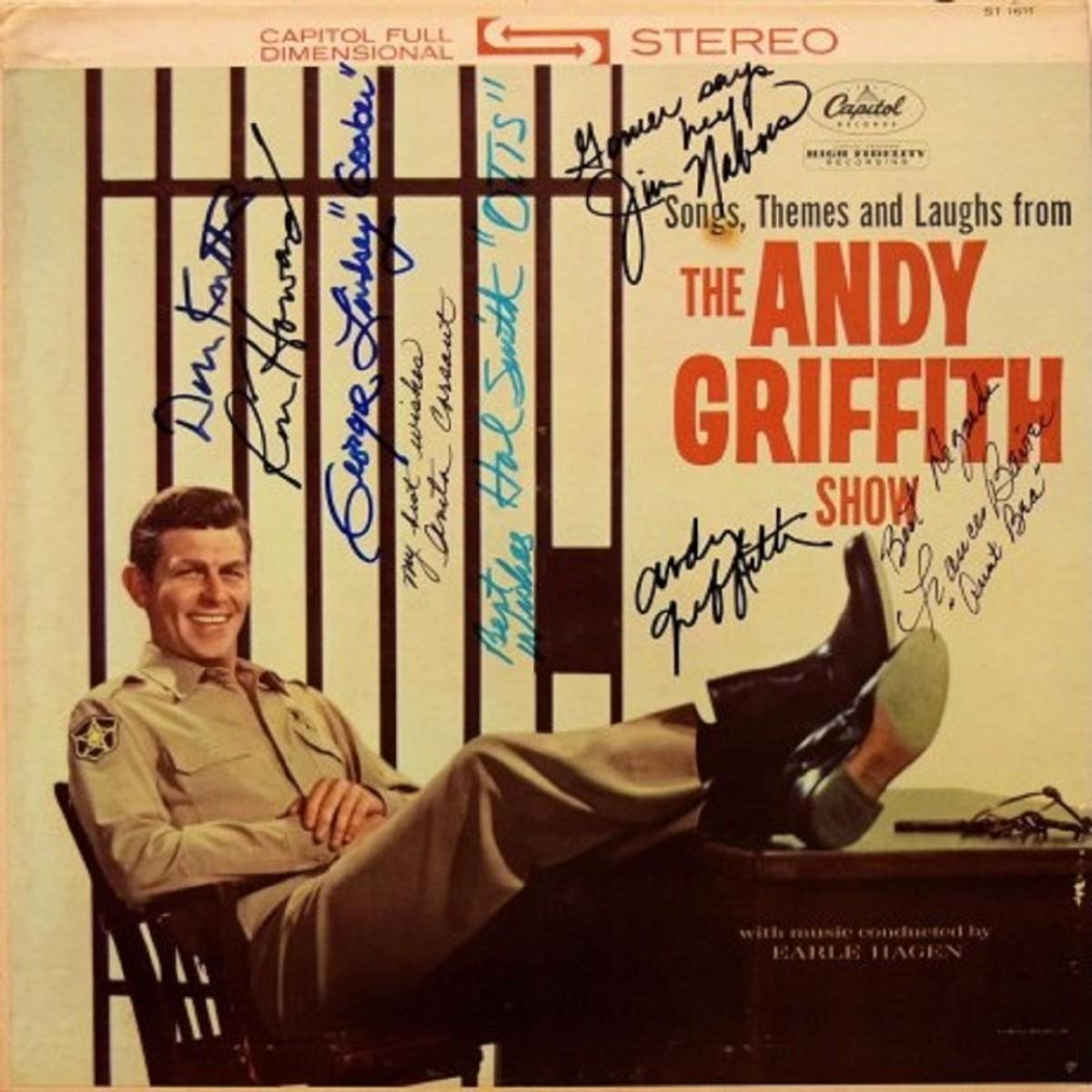 The Andy Griffith Show signed "Songs, Themes, & Laughs" soundtrack ...