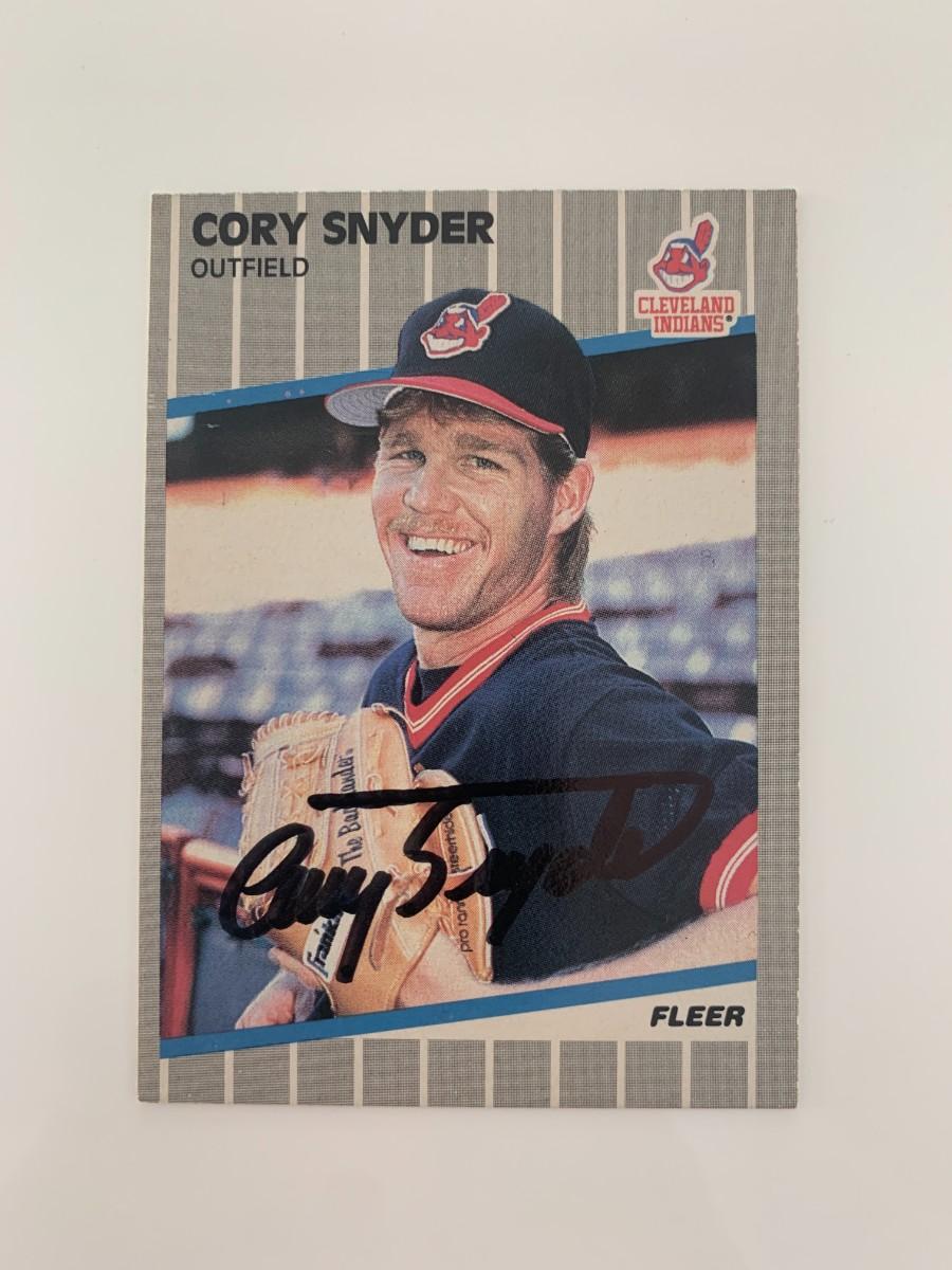 Cory Snyder signed baseball card | EstateSales.org