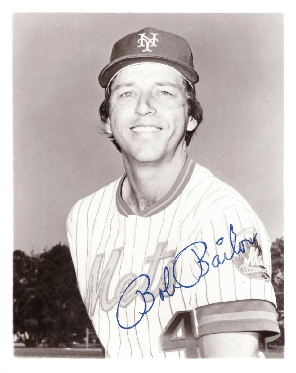 Bob Bailor signed MLB photo | EstateSales.org