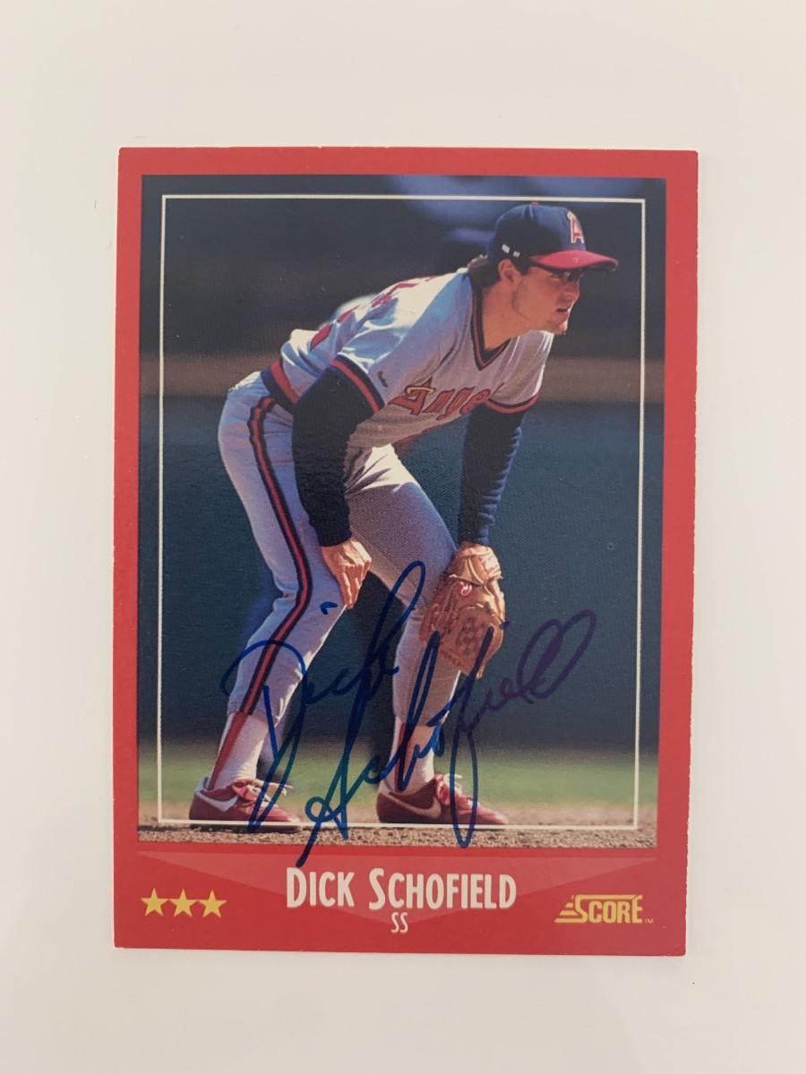 Dick Schofield signed baseball card | EstateSales.org