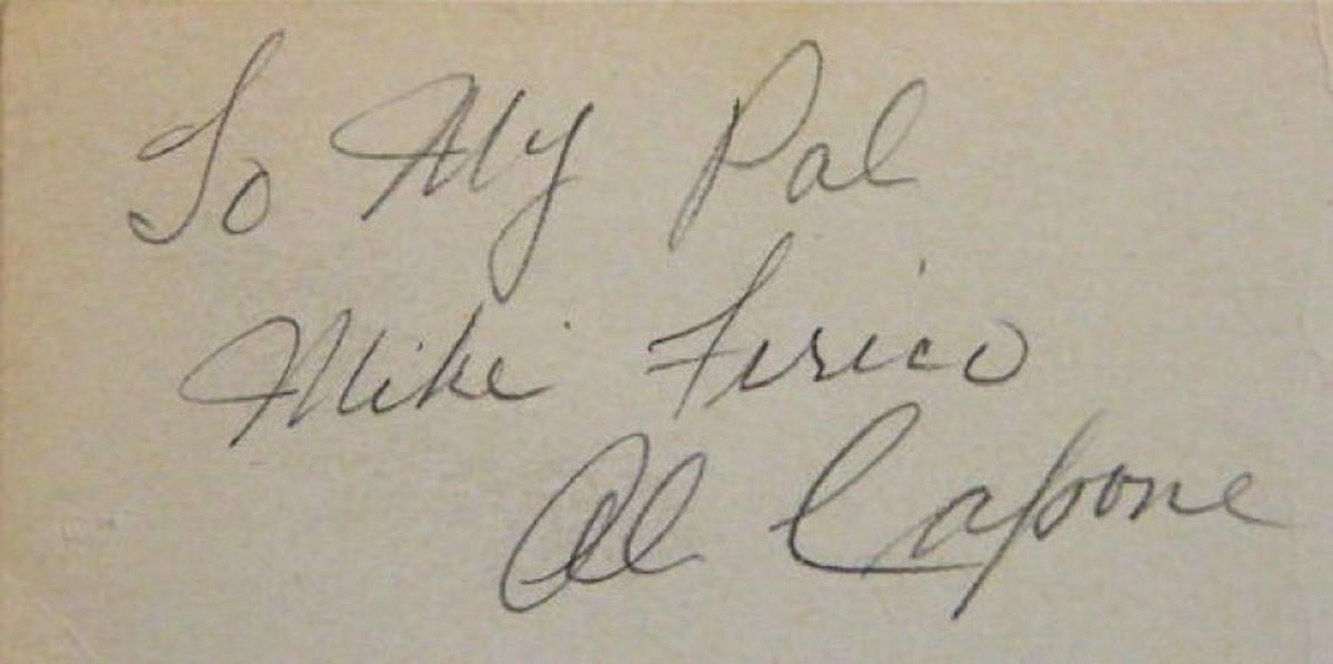 Al Capone signature slip | EstateSales.org