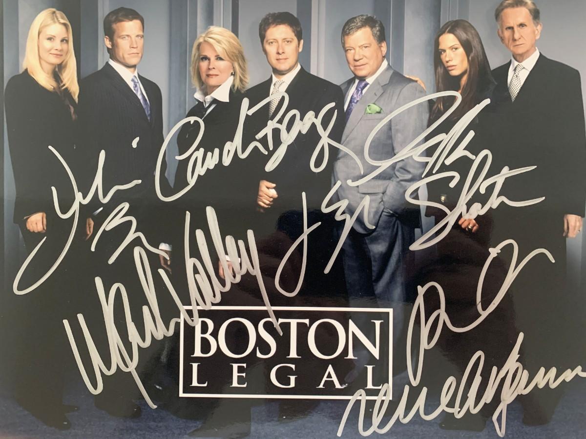 Boston Legal cast James Spade, William Shatner, Rhona Mitra, Candice ...