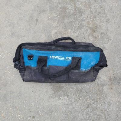 MISCELLANEOUS TOOL LOT w/Hercules Bag - Tape Measure, Speed Squares ...