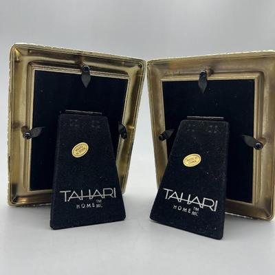 Pair of Small Tahari Home Modern Decor Gold Picture Frames ...