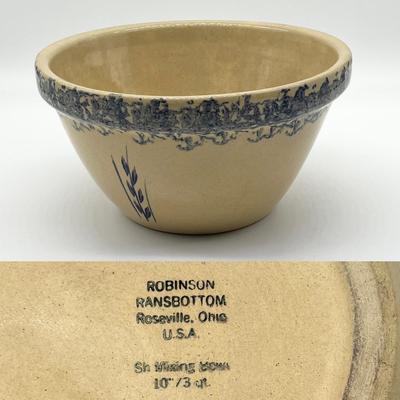 ROBINSON RANSBOTTOM ~ Pair (2) ~ Pottery Mixing Bowls | EstateSales.org