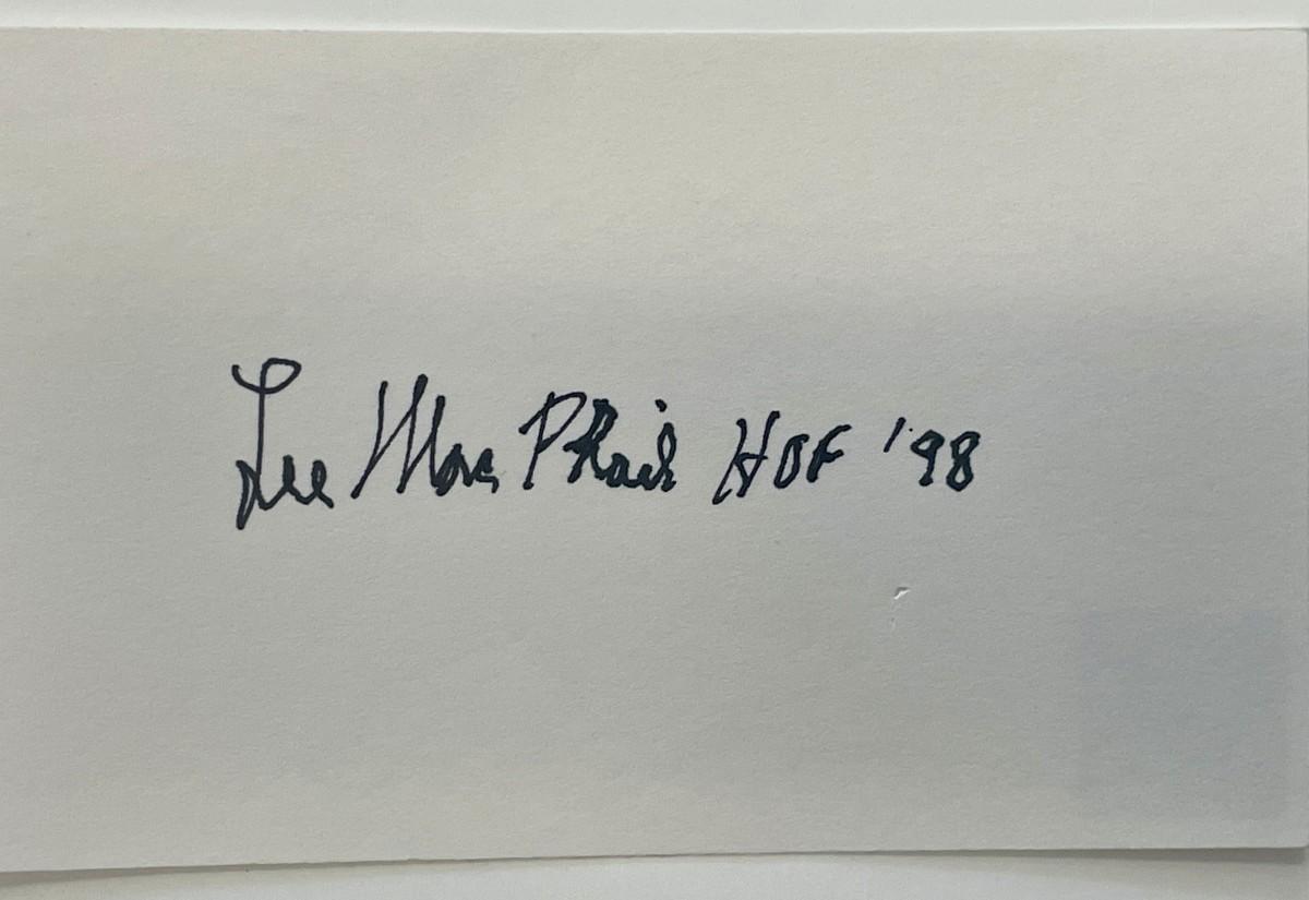 1998 Hall of Fame Larry S. MacPhail autograph note | EstateSales.org