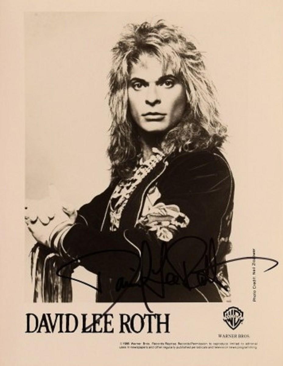 David Lee Roth signed promo photo | EstateSales.org