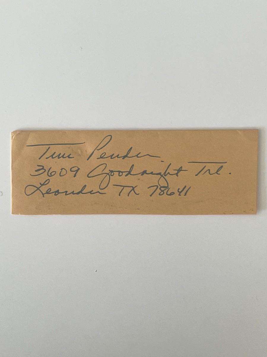 Tim Pender original signature | EstateSales.org