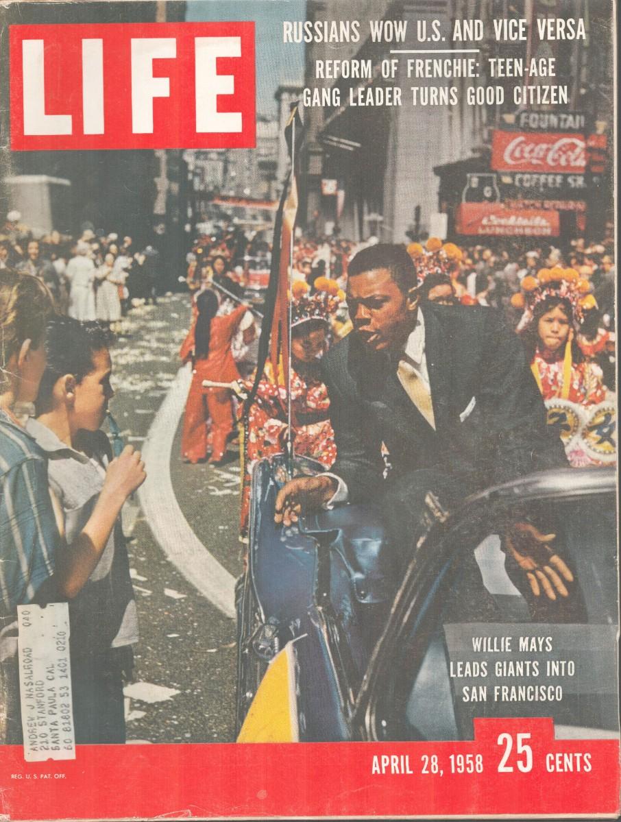 Willie Mays Life Magazine. April 28, 1958 | EstateSales.org