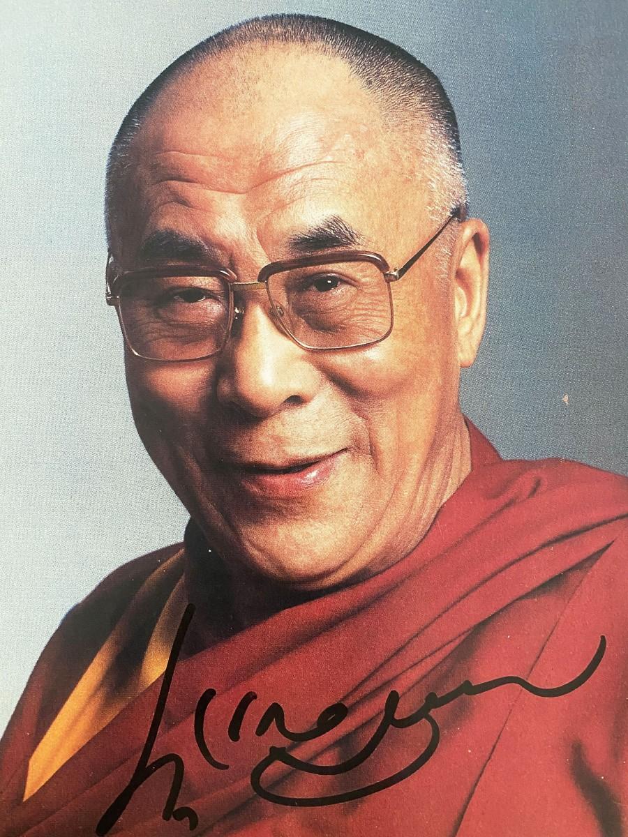 His Holiness the 14th Dalai Lama Tenzin Gyatso signed photo ...
