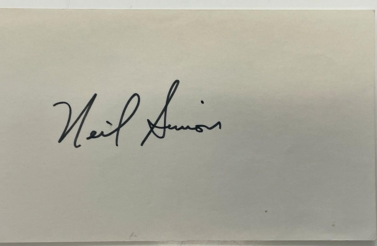 Playwright Neil Simon autograph note | EstateSales.org