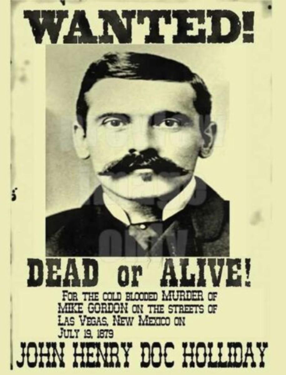 Doc Holliday Replica Wanted poster. This is a photo of the a wanted ...