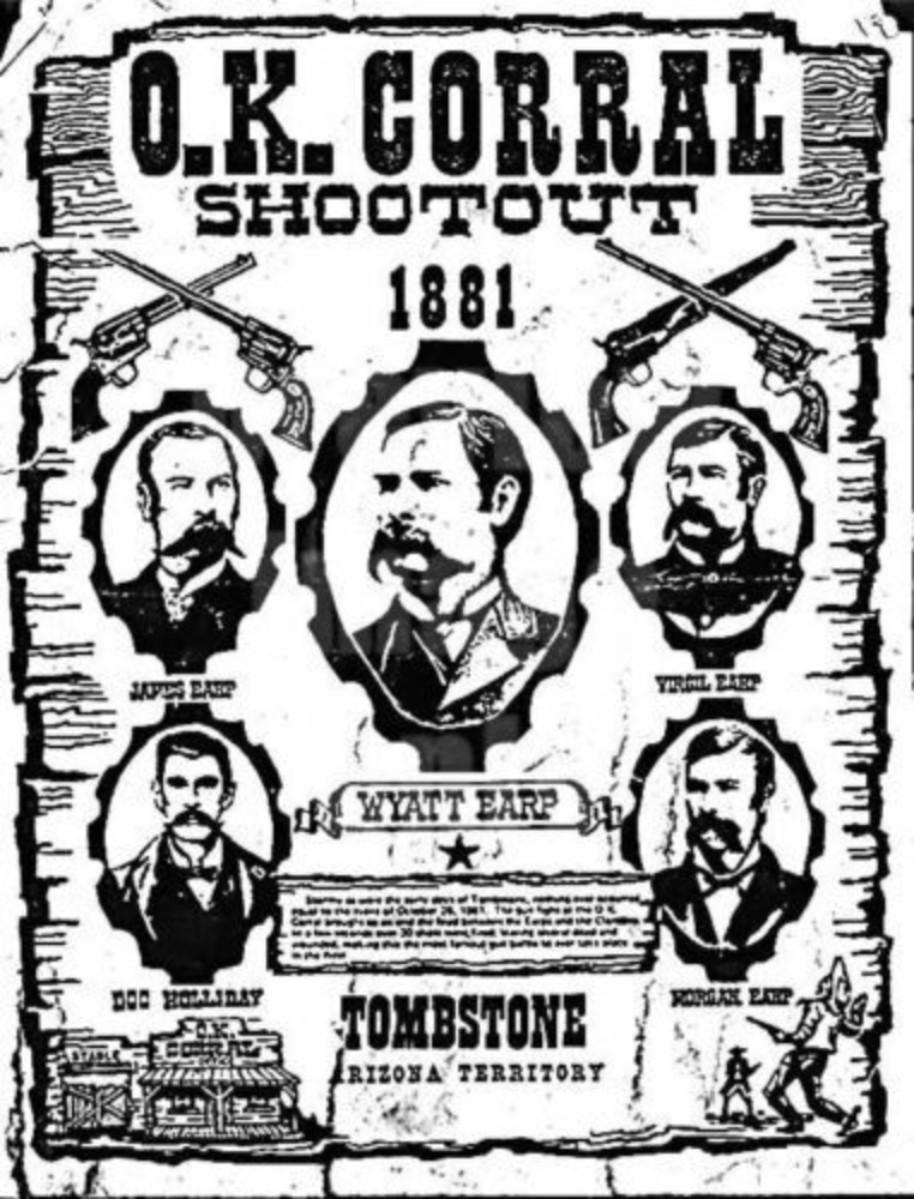 Tombstone O.K. Corral Shootout Poster reprint | EstateSales.org