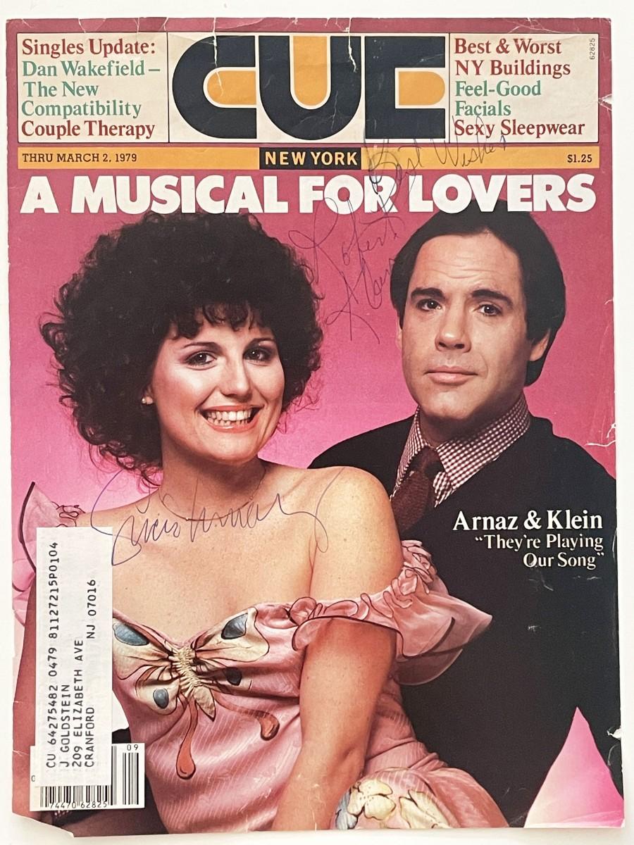 Robert Klein and Lucie Arnaz signed magazine page | EstateSales.org