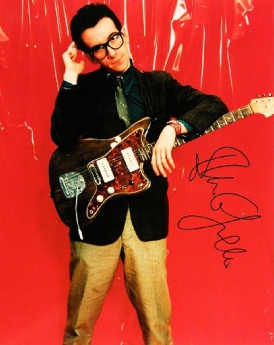 Elvis Costello signed promo photo | EstateSales.org