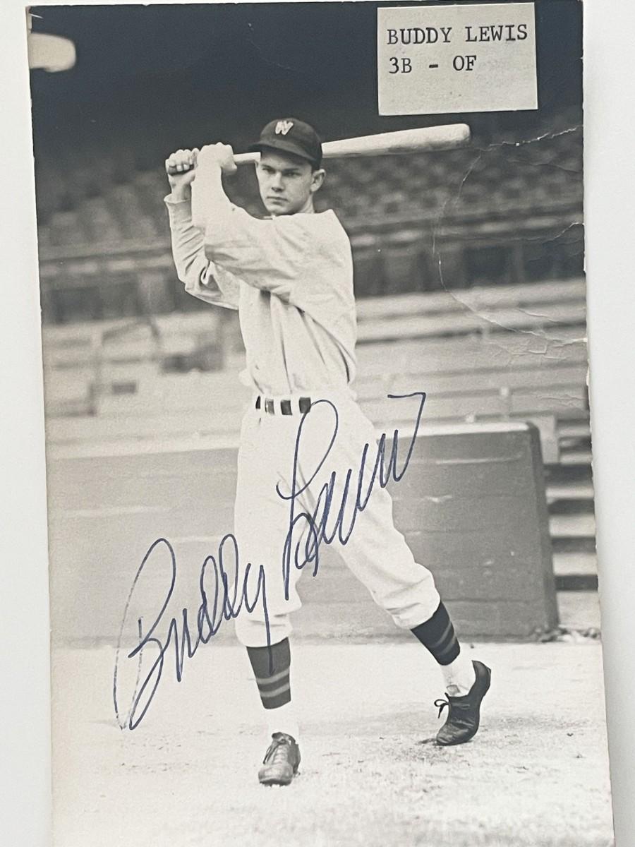 Buddy Lewis signed photo post card | EstateSales.org
