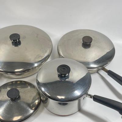 11-Piece Vintage Revere Ware Cookware Pots & Pans Set | EstateSales.org