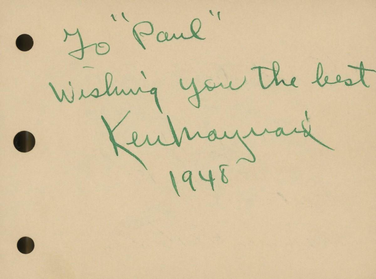Ken Maynard signed note | EstateSales.org