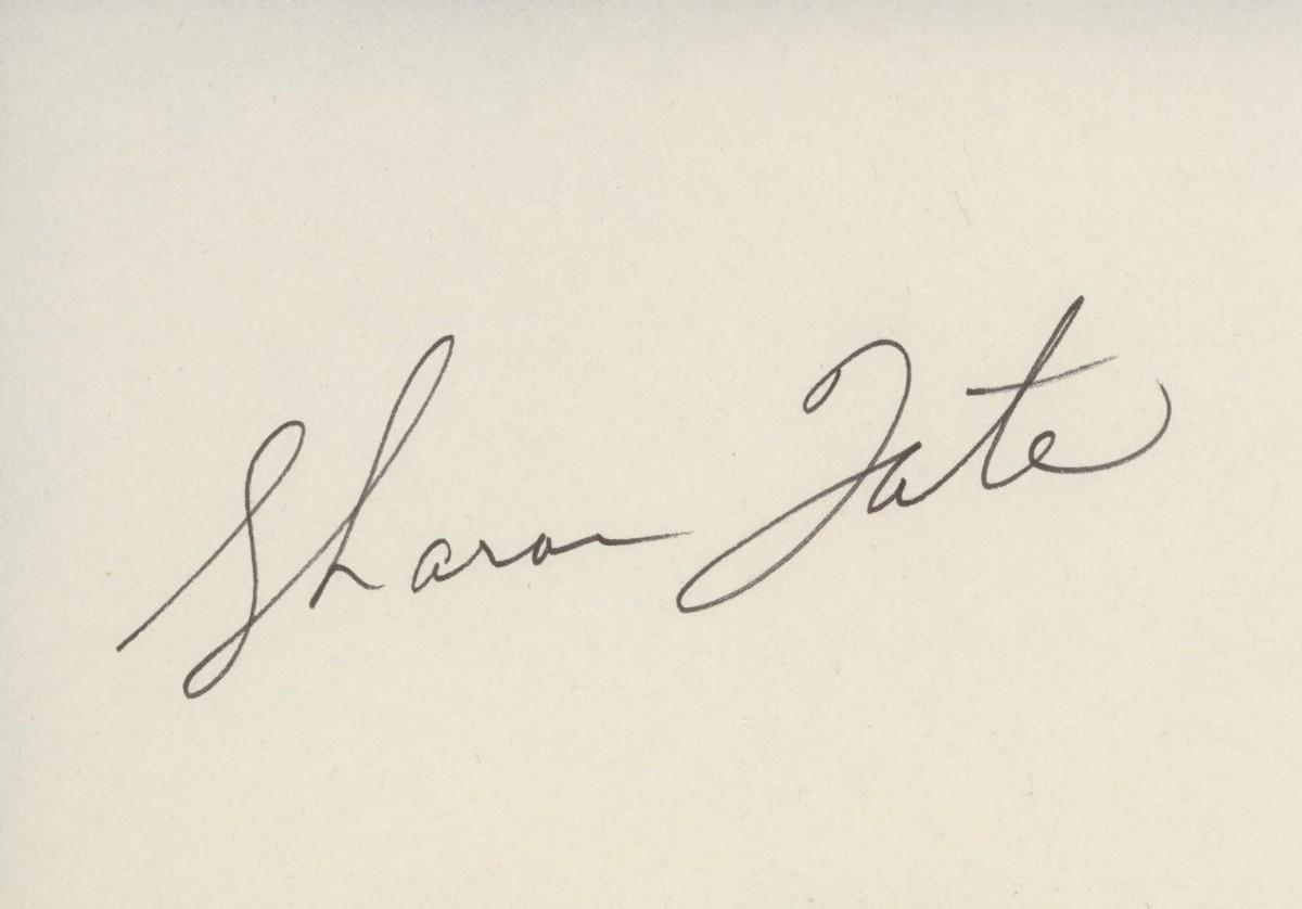 Sharon Tate signature cut | EstateSales.org