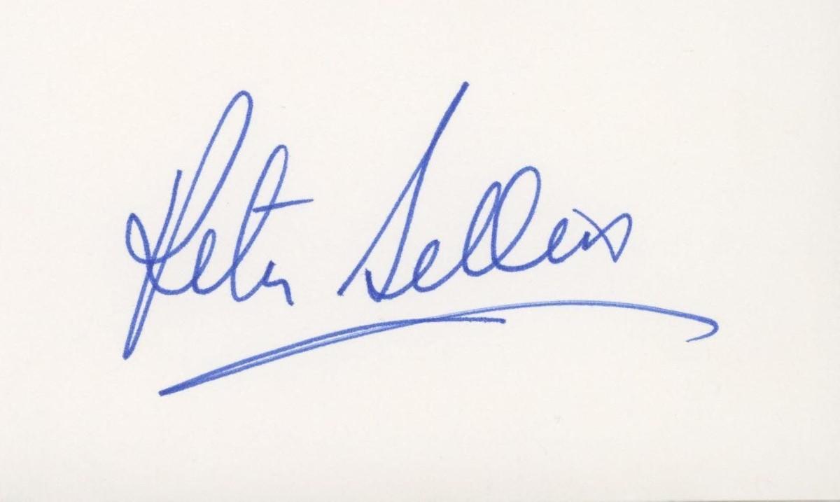 Peter Sellers signature cut | EstateSales.org