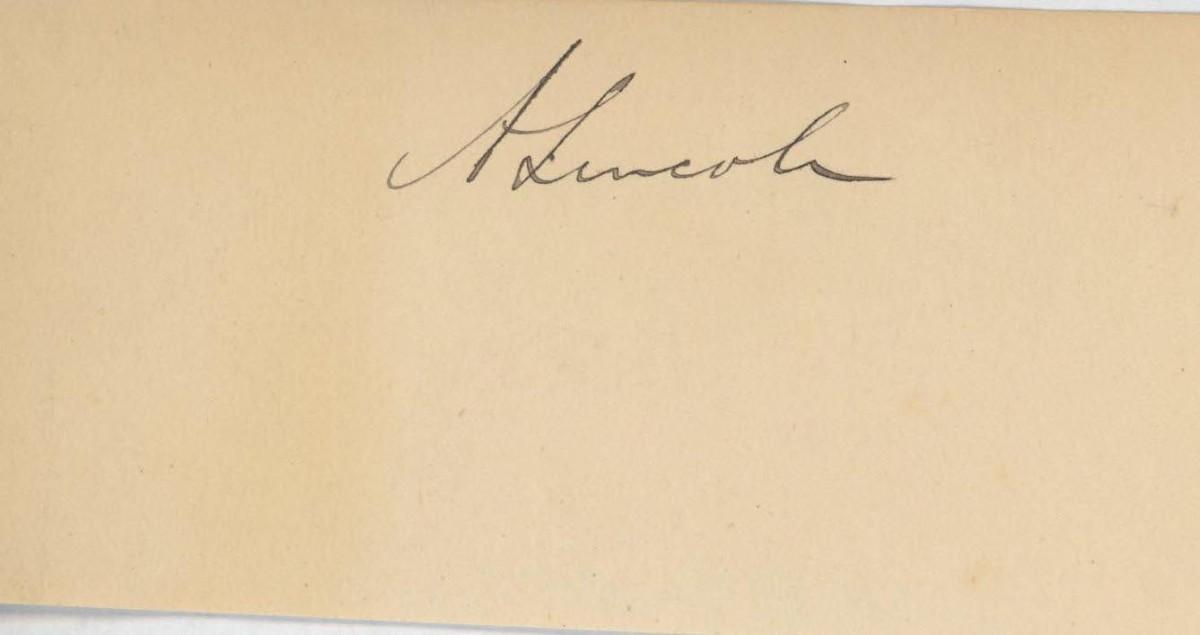 Abraham Lincoln signature cut | EstateSales.org